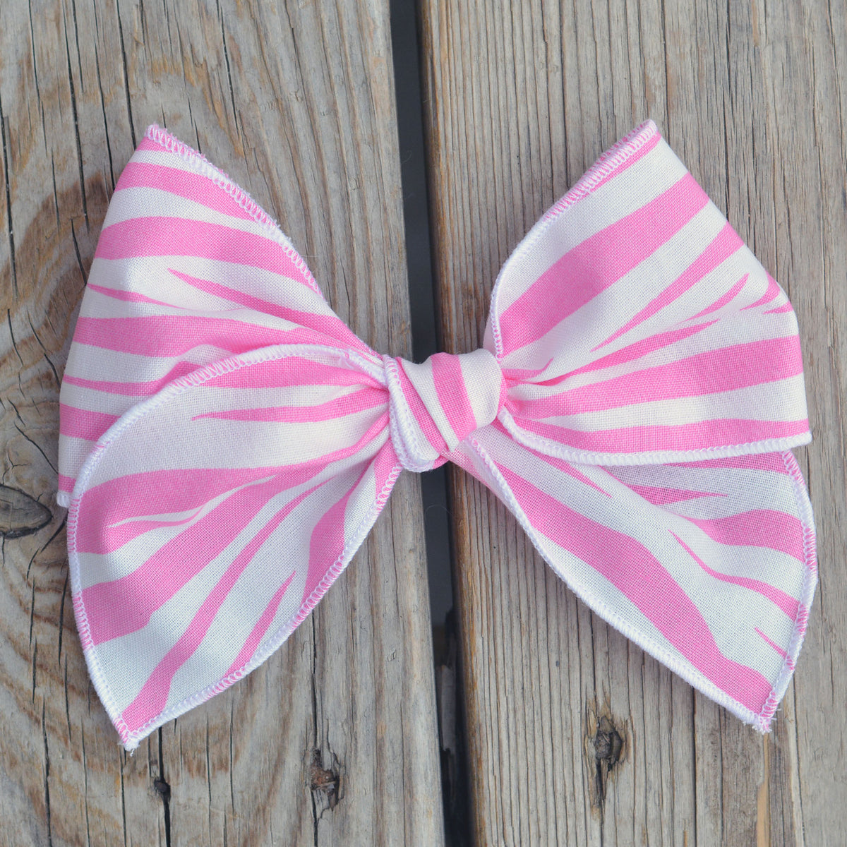 Pink Zebra Bow (3 Sizes) – Nova + Rosie Accessories